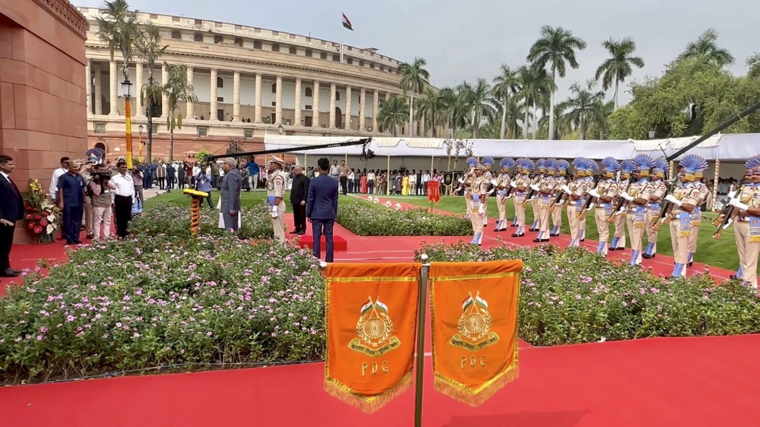 Vice-President hoists the national flag at the Gaja Dwar of the New ...